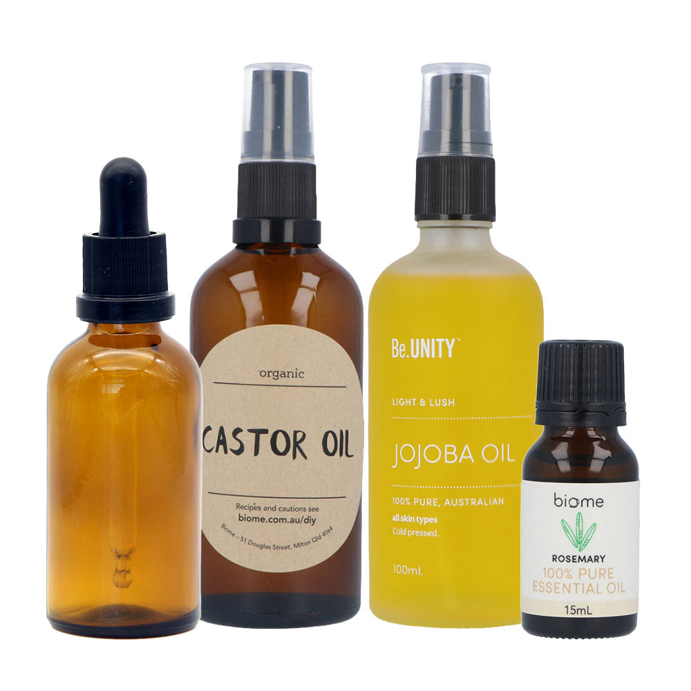 Castor, Jojoba & Rosemary Bundle (for Rosemary Hair Oil Recipe and oth