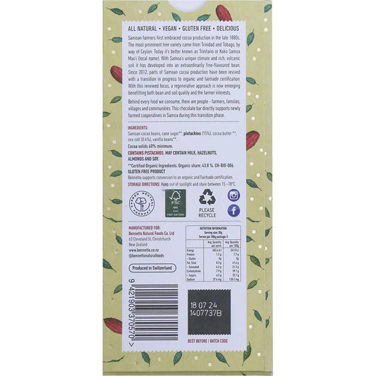 Buy Bahen & Co Chocolate Strawberry & Pistachio 70% Cacao 75g – Biome ...