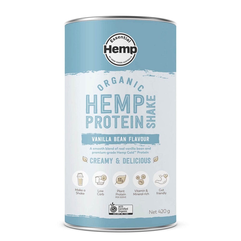 Buy Hemp Foods Australia Organic Hemp Protein Shake - Vanilla 420g ...